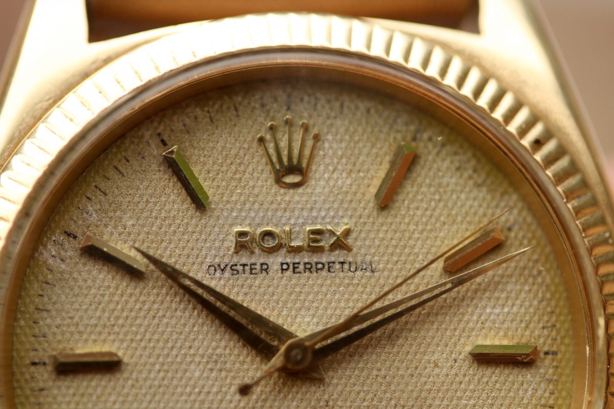 1953 Rolex OP ref. 6502 "Cream Waffle Dial, 18kt Gold" - Lunar Oyster ...