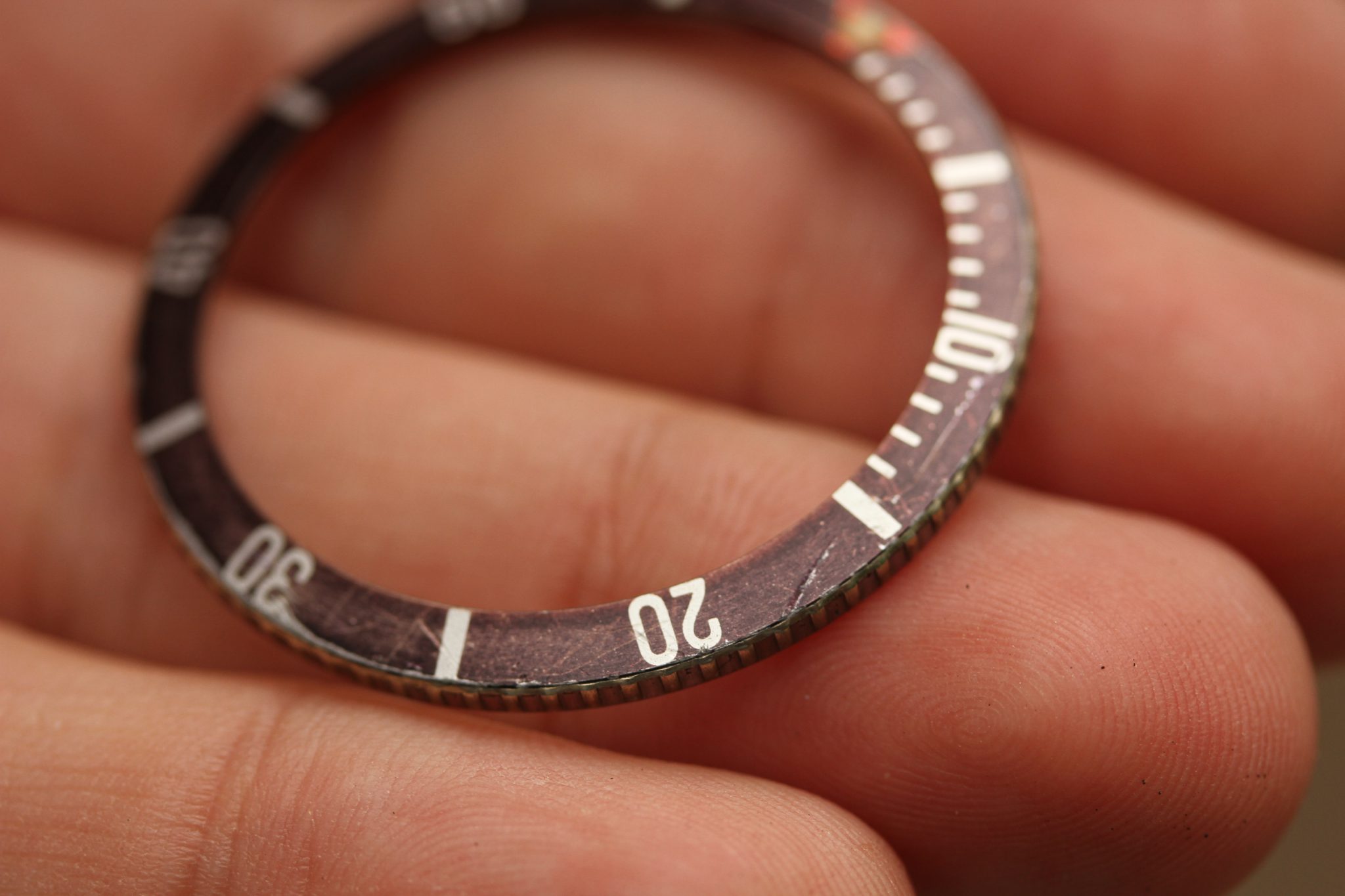 1950's Vintage Rolex "Red Triangle" Hash Bezel for 6538/5510/6536/5508 ...
