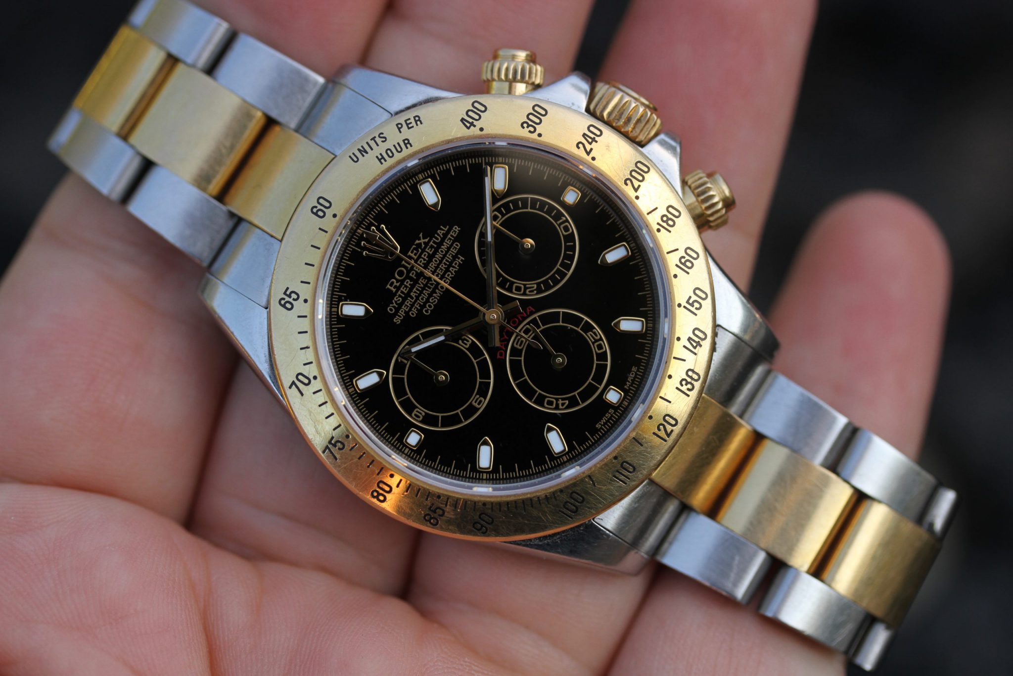 2002 Rolex Daytona ref. 116523 "Black Dial, Steel/Gold, Full Set ...