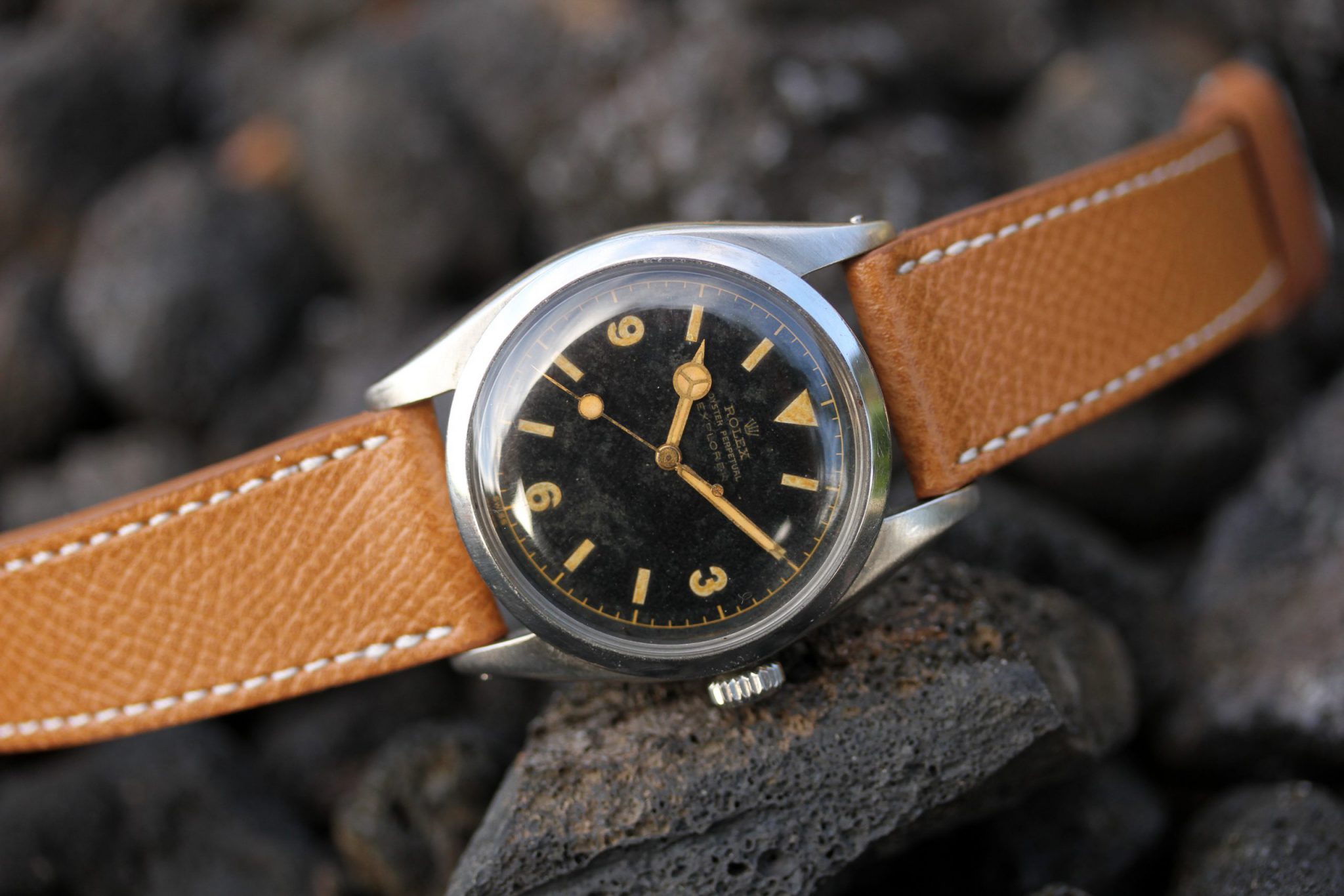 1953 Rolex Explorer ref. 6150 "Orange Patina, All Original" - Lunar ...
