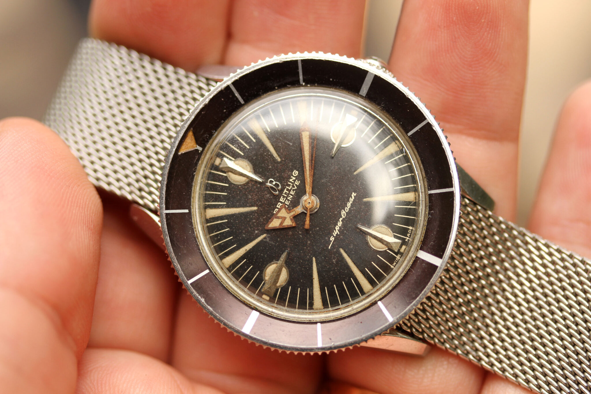 1959 Breitling SuperOcean Dive Watch ref. 1004 "Tropical Dial, Top ...