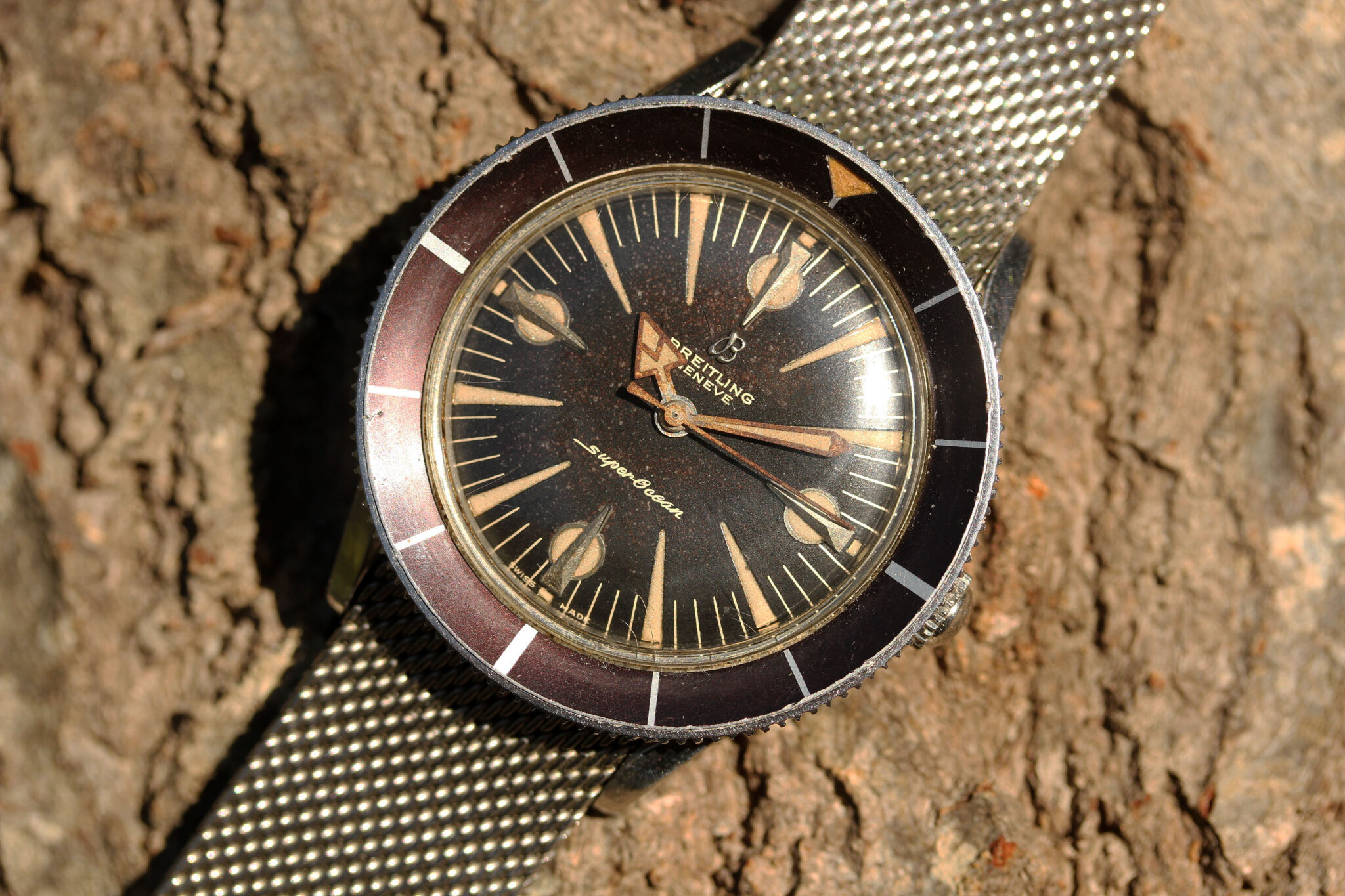 1959 Breitling SuperOcean Dive Watch ref. 1004 "Tropical Dial, Top ...