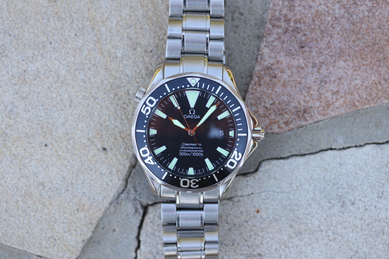 Omega Seamaster Automatic Full Size 2254.50 Black Wave Dial, Sword ...