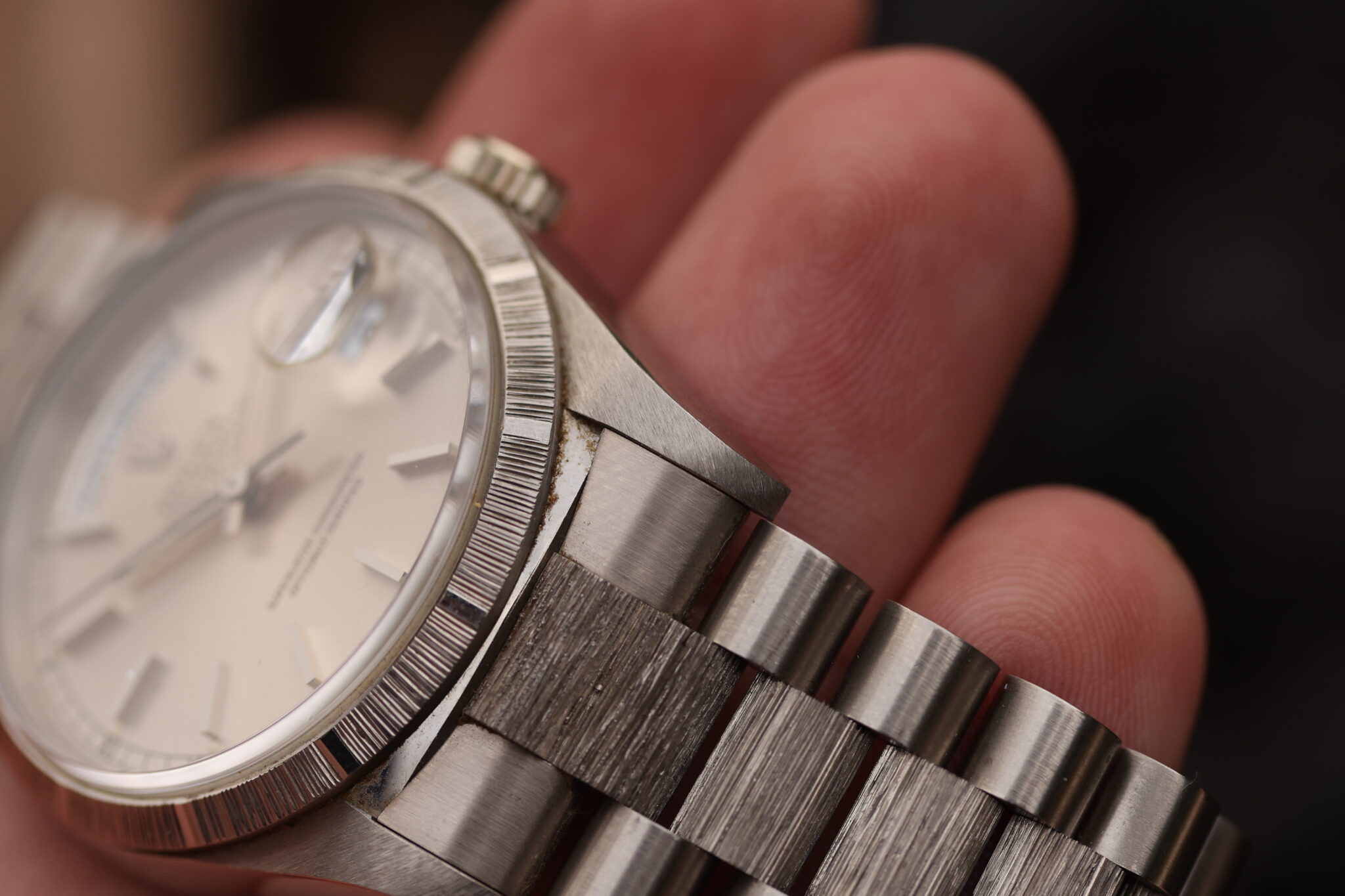 1991 Rolex Day-Date ref. 18249 White Gold Bark, Top Condition with ...