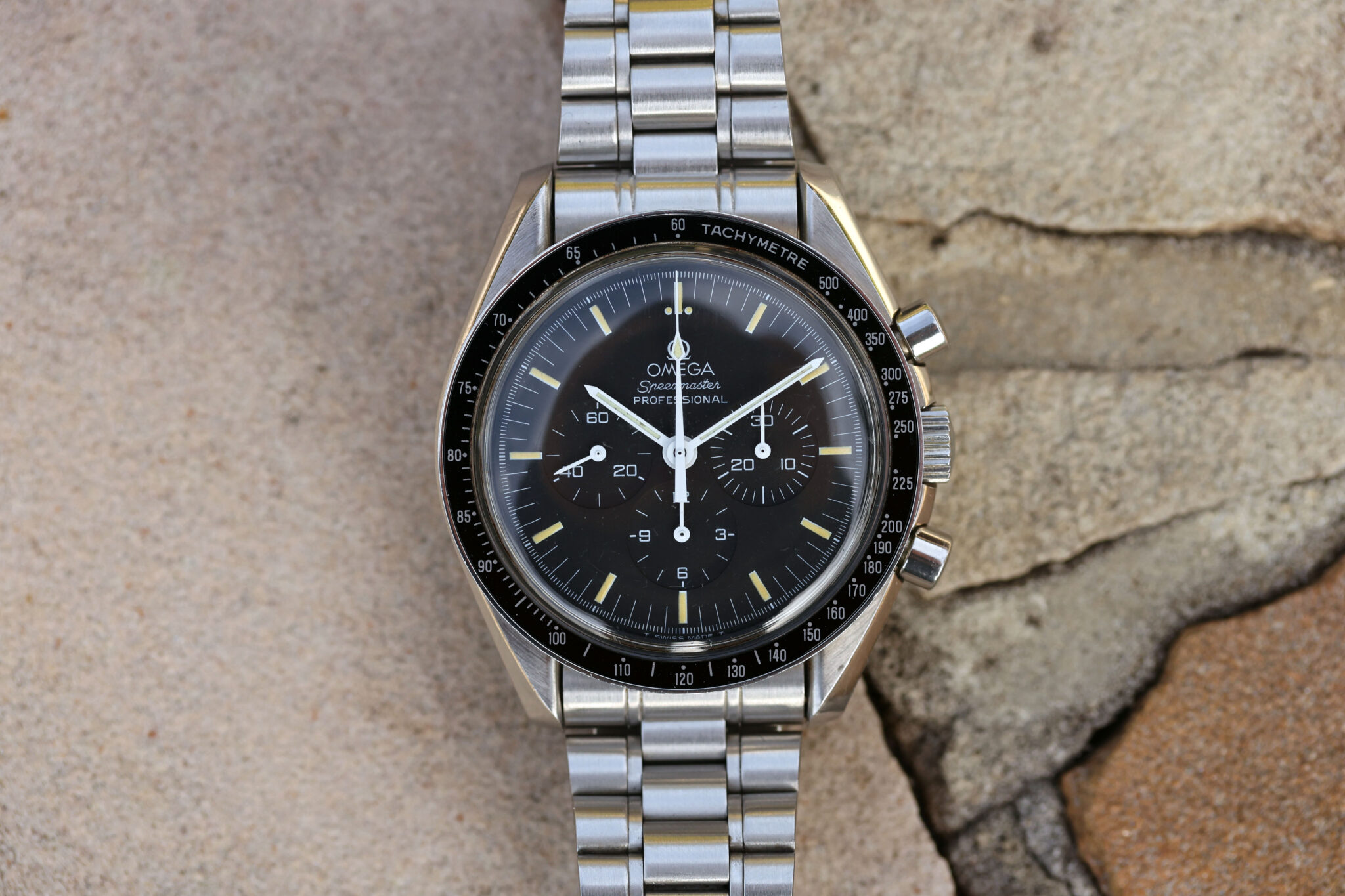 1994 Omega Speedmaster Moonwatch 3590.50 Yellow Patina, Papers – Lunar ...
