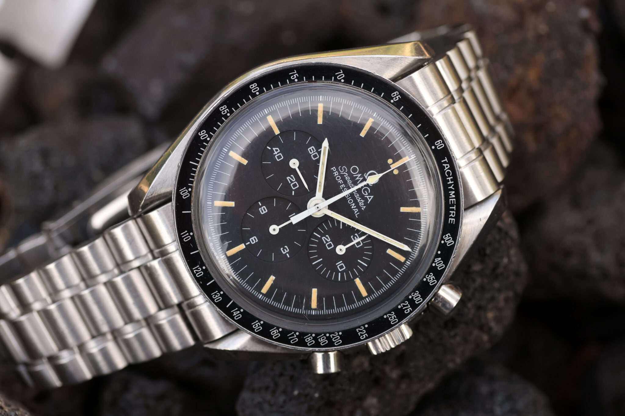 1991 Omega Speedmaster Moonwatch ref. 3590.50 Tritium Yellow Patina ...