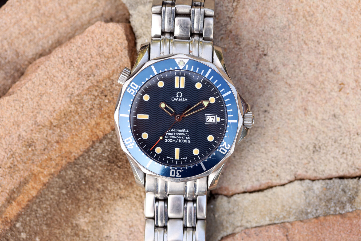 1986 Omega Seamaster Blue Wave Dial ref. 2531.80 Yellow Patina - Lunar ...