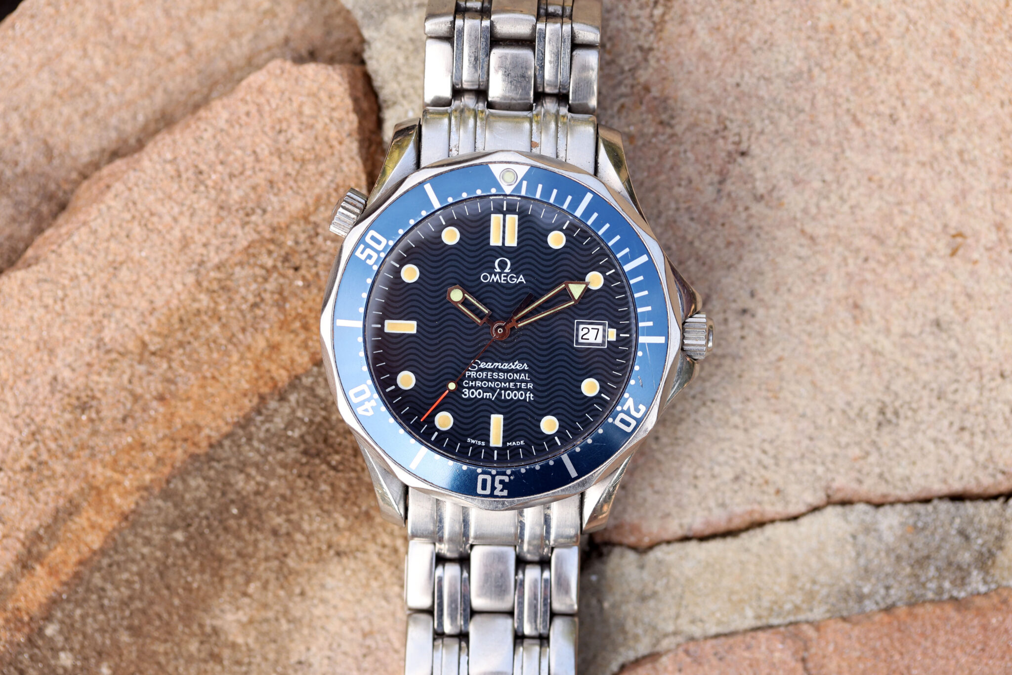 1986 Omega Seamaster Blue Wave Dial ref. 2531.80 Yellow Patina - Lunar ...