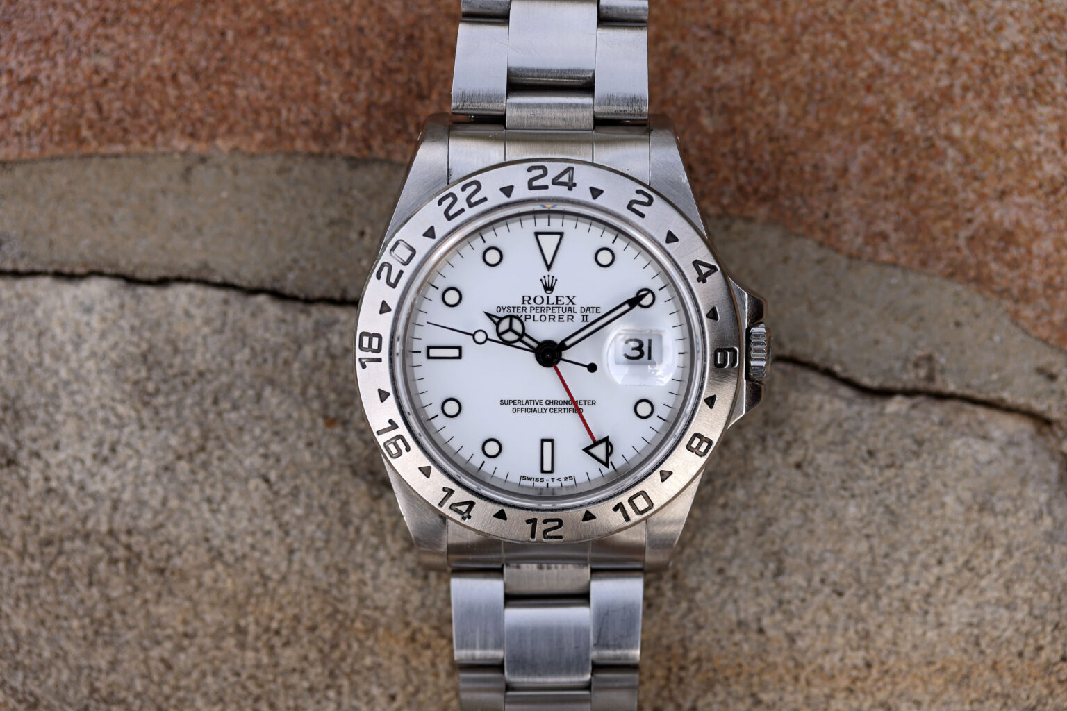1993 Rolex Explorer 2 ref. 16570 Polar White Dial - Lunar Oyster ...