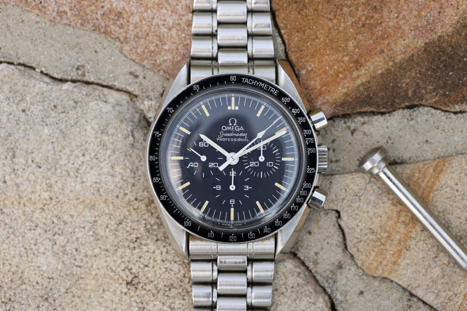 1989 Omega Speedmaster Apollo XI ref. 3592.50 Blue Hesalite, Display ...