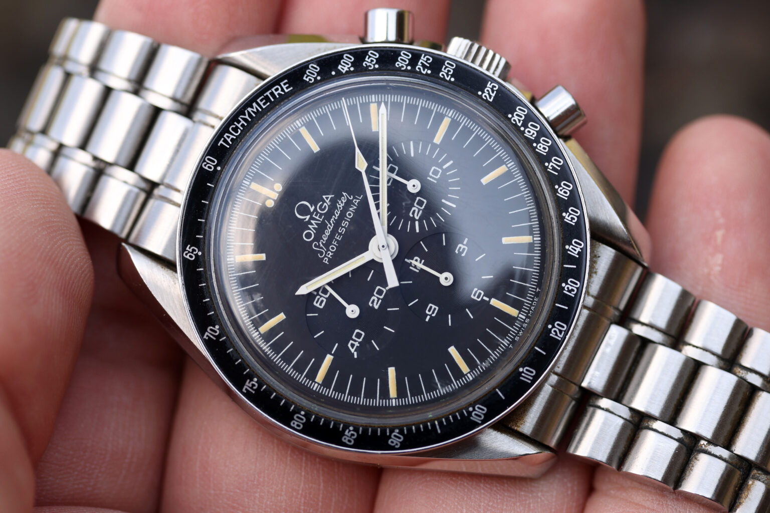 1989 Omega Speedmaster Apollo XI ref. 3592.50 Blue Hesalite, Display ...