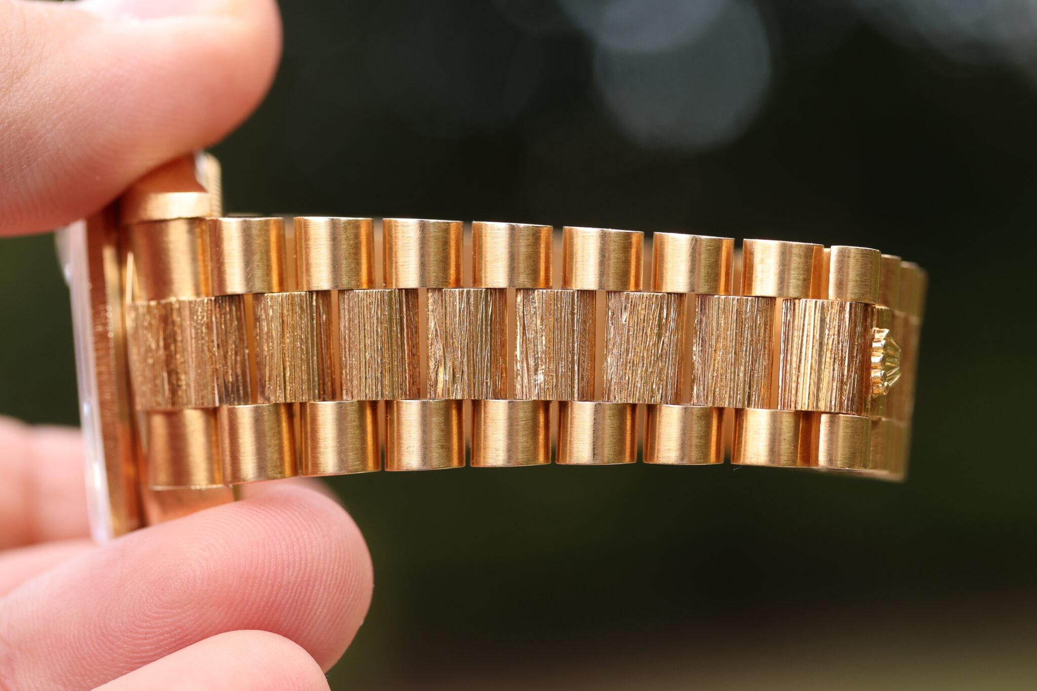 1980 Rolex Day-Date ref. 18078 Bark Finish, Top Condition, Diamond Dial ...