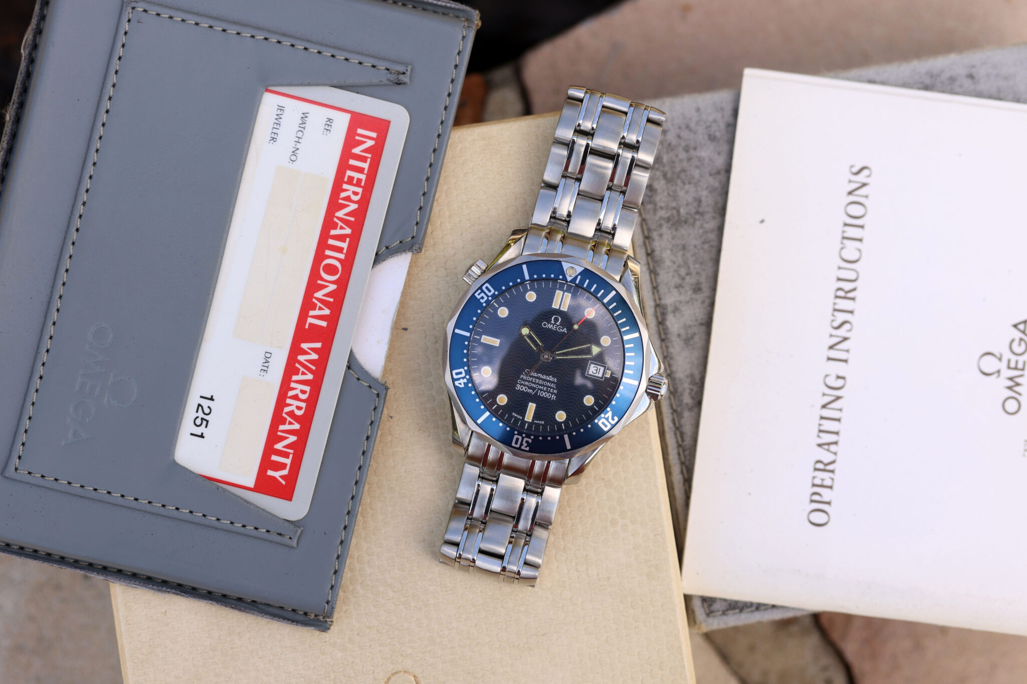 1993 Omega Seamaster 300m James Bond ref. 2531.80 “Nice Patina, Blue ...