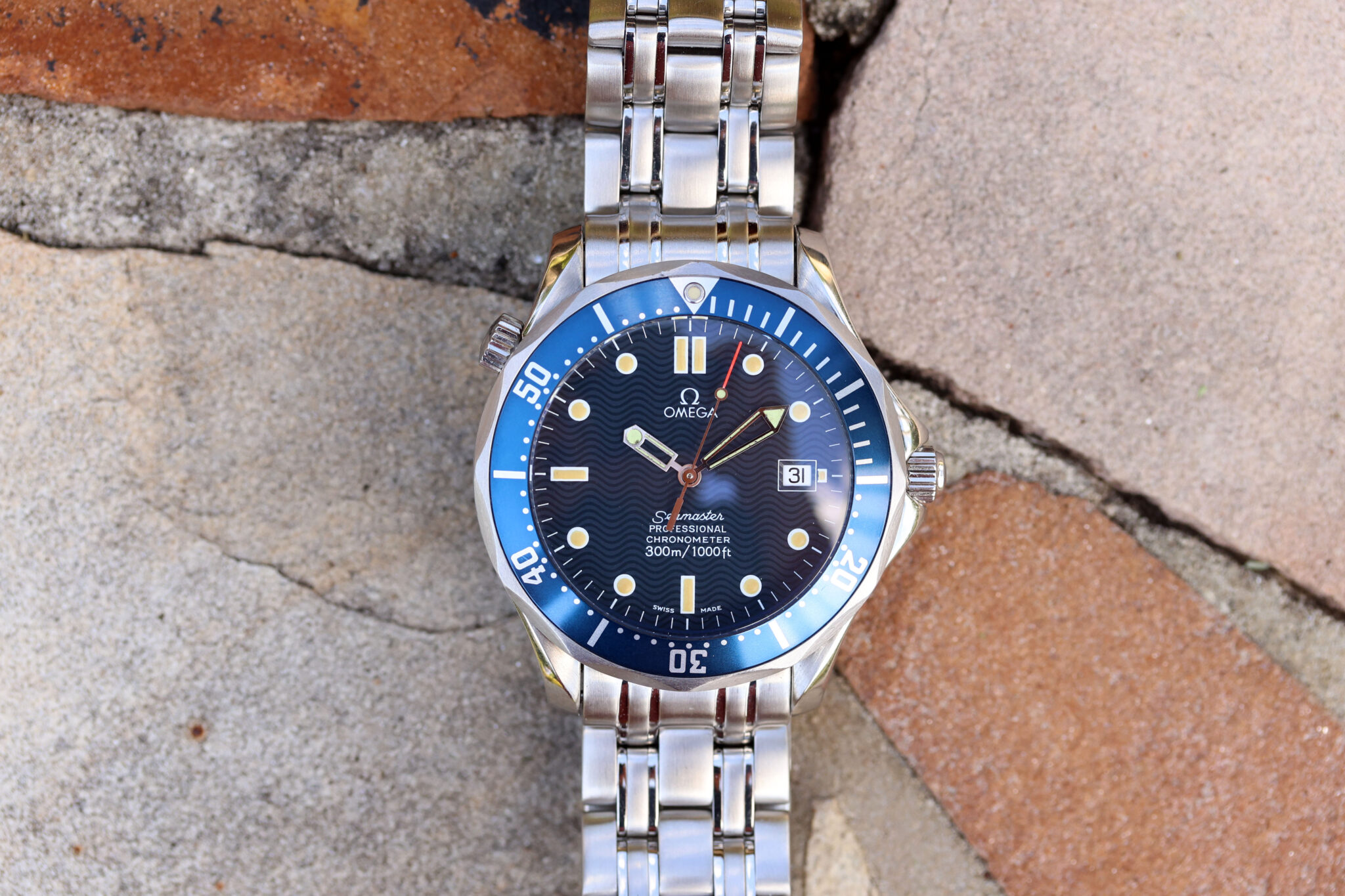 1993 Omega Seamaster 300m James Bond ref. 2531.80 “Nice Patina, Blue ...