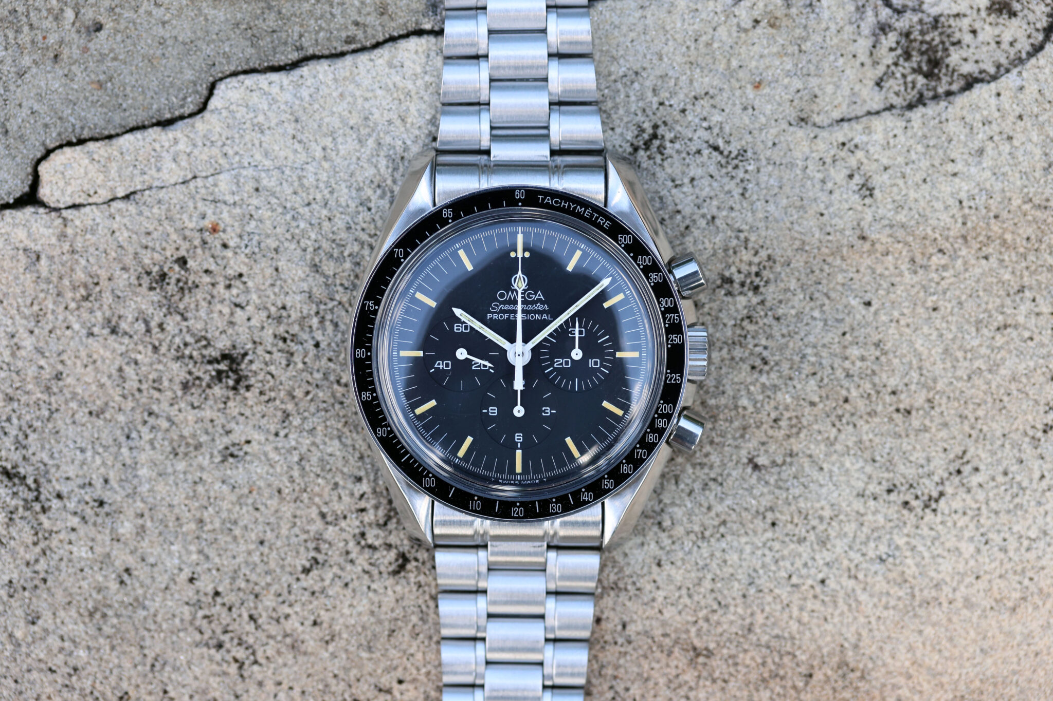 1995 Omega Speedmaster Moonwatch 3592.50 Hesalite Sandwich Professional ...