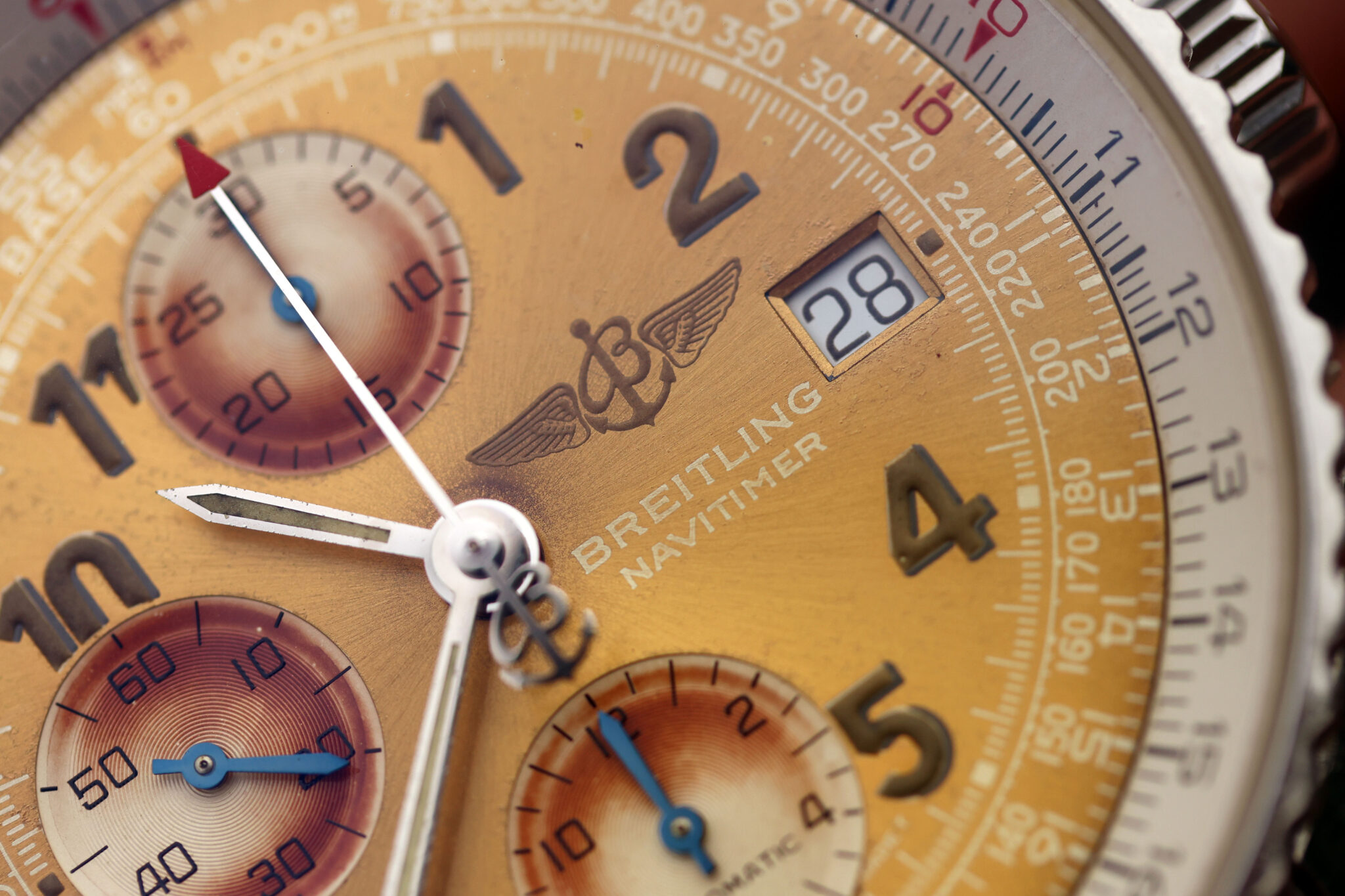 1996 Breitling 'Old Navitimer II" ref. A13022 Tropical Dial, B&P ...